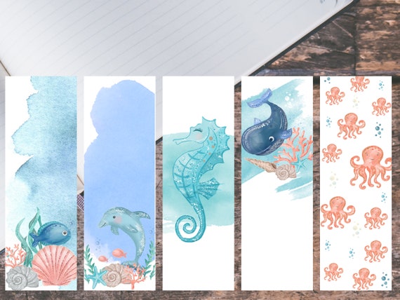 Ocean Animal Bookmarks