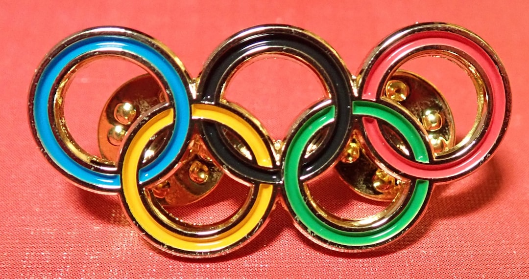 Rare IOC executive Olympic Games Rings Pin 1 Inch - Etsy