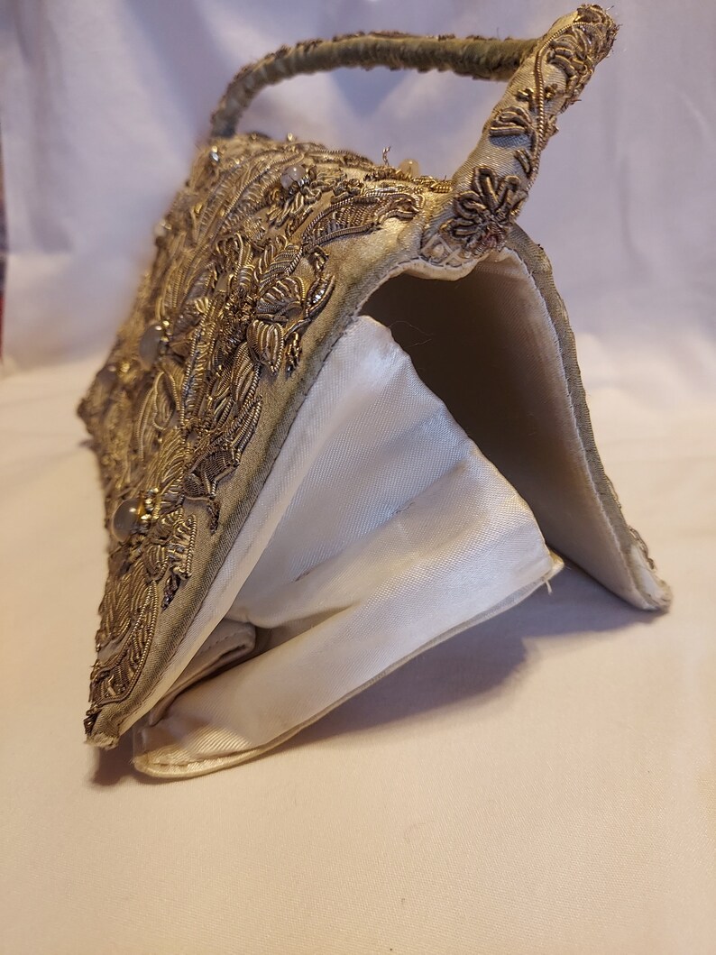 Vintage Purse Satin and Wire Art Evening Bag 1960s RARE - Etsy
