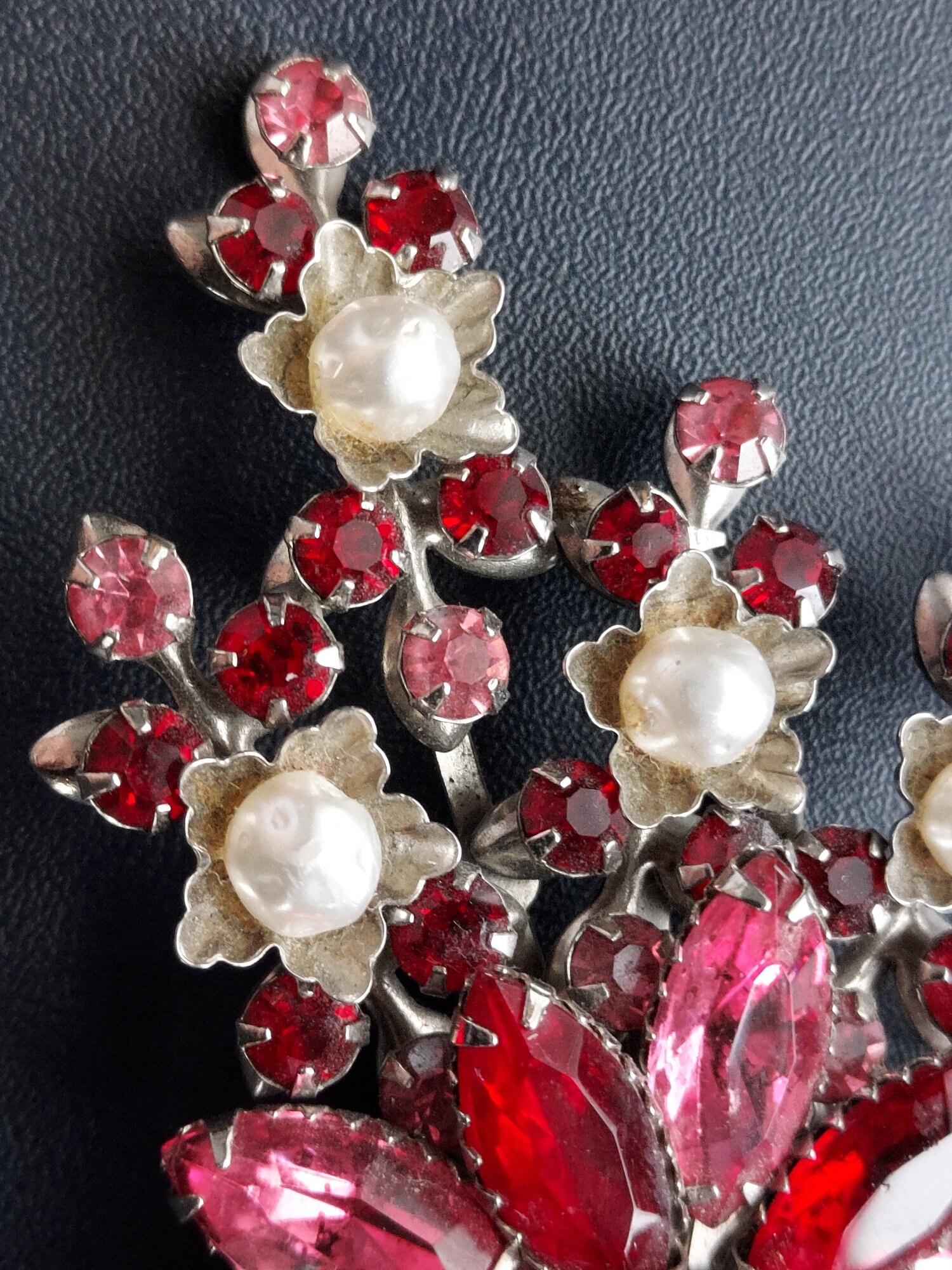 Judy Lee Flower Brooch 1950s Vintage Costume Jewelry RARE - Etsy