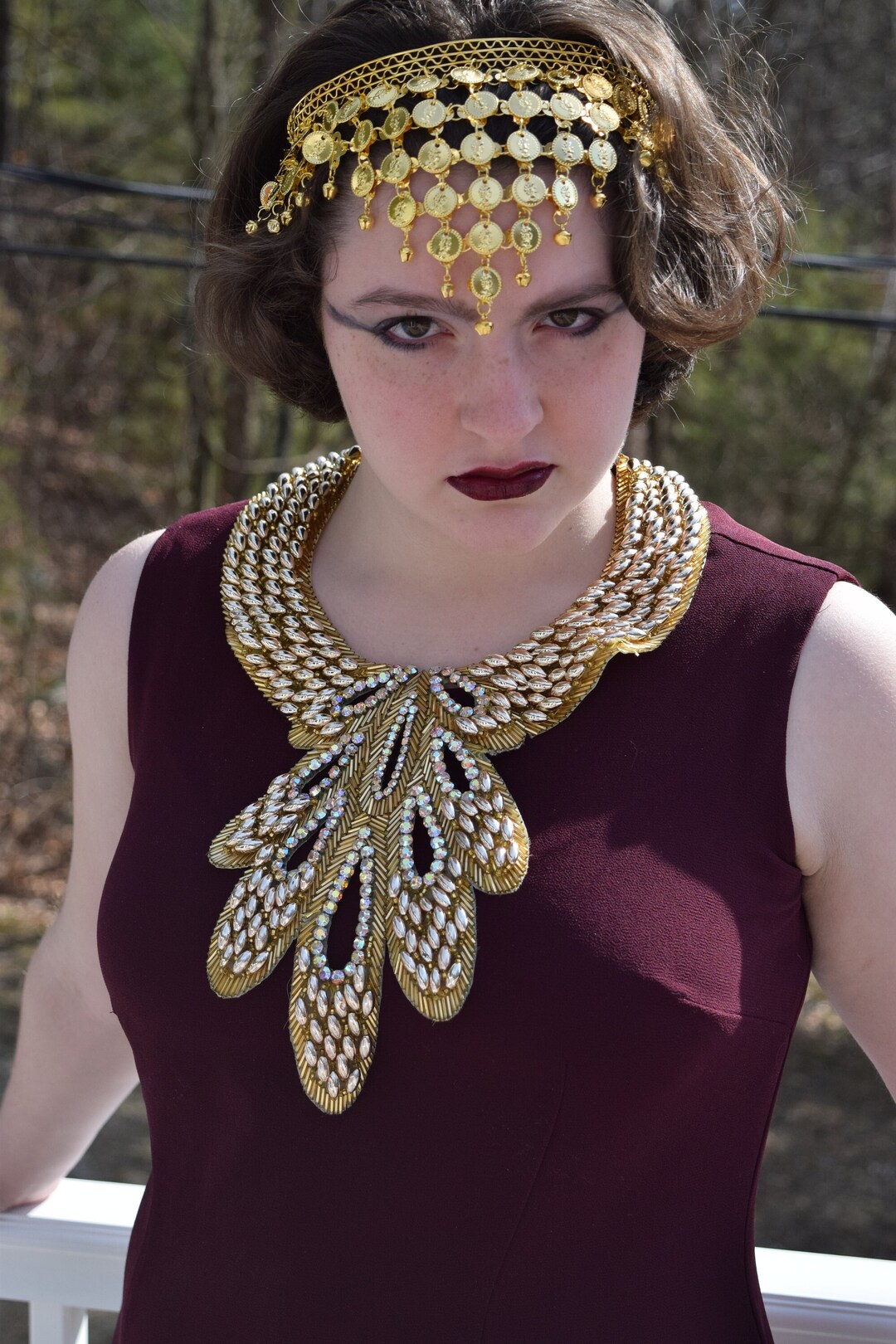 Art Deco Jeweled Collar 1920s Style Fashion Neck Piece - Etsy