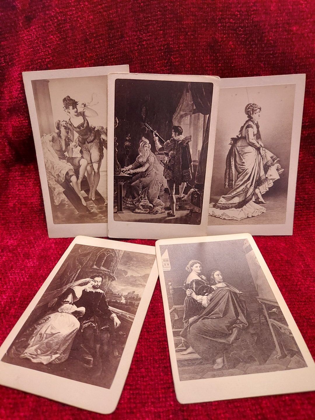 Vintage French Boudoir Cards Bulla Freres Paris Set of 5 - Etsy