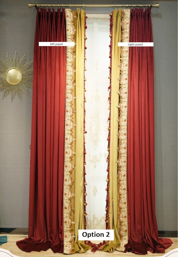 Gold And Red Curtains