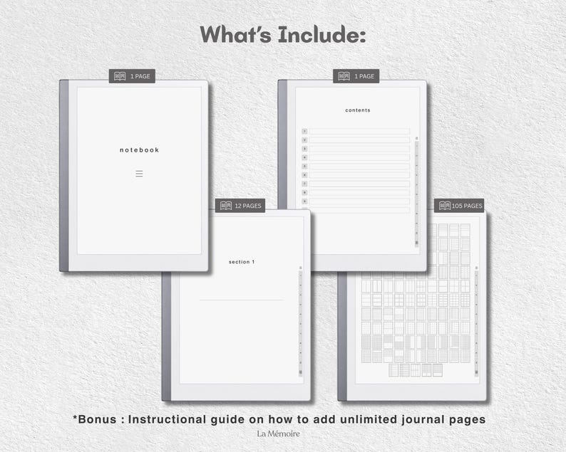 Remarkable 2 & Paper Pure Digital Notebook | 105 Templates 10 ...