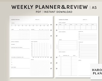 Weekly Review Template - Etsy