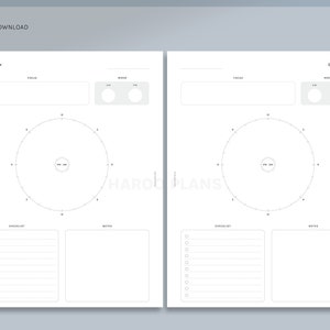 Daily Plan HP Classic Printable Happy Planner Inserts 24hours Schedule ...