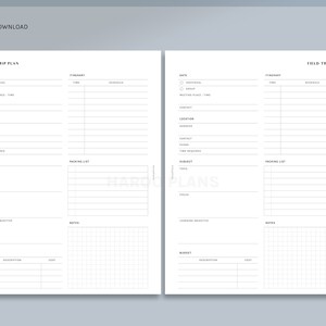 Field Trip Planning HP Classic Printable Happy Planner - Etsy