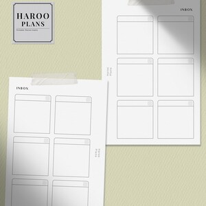 Inbox | Pocket Size Printable Planner Inserts | Blank Box to Do List ...