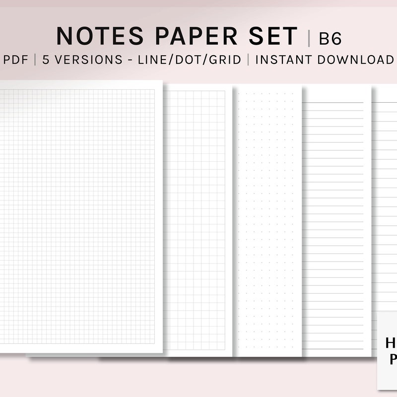 A5 Dot Paper 6 Ring - Etsy