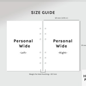 Yearly Habit Tracker | Personal Wide Size Printable Planner Inserts ...