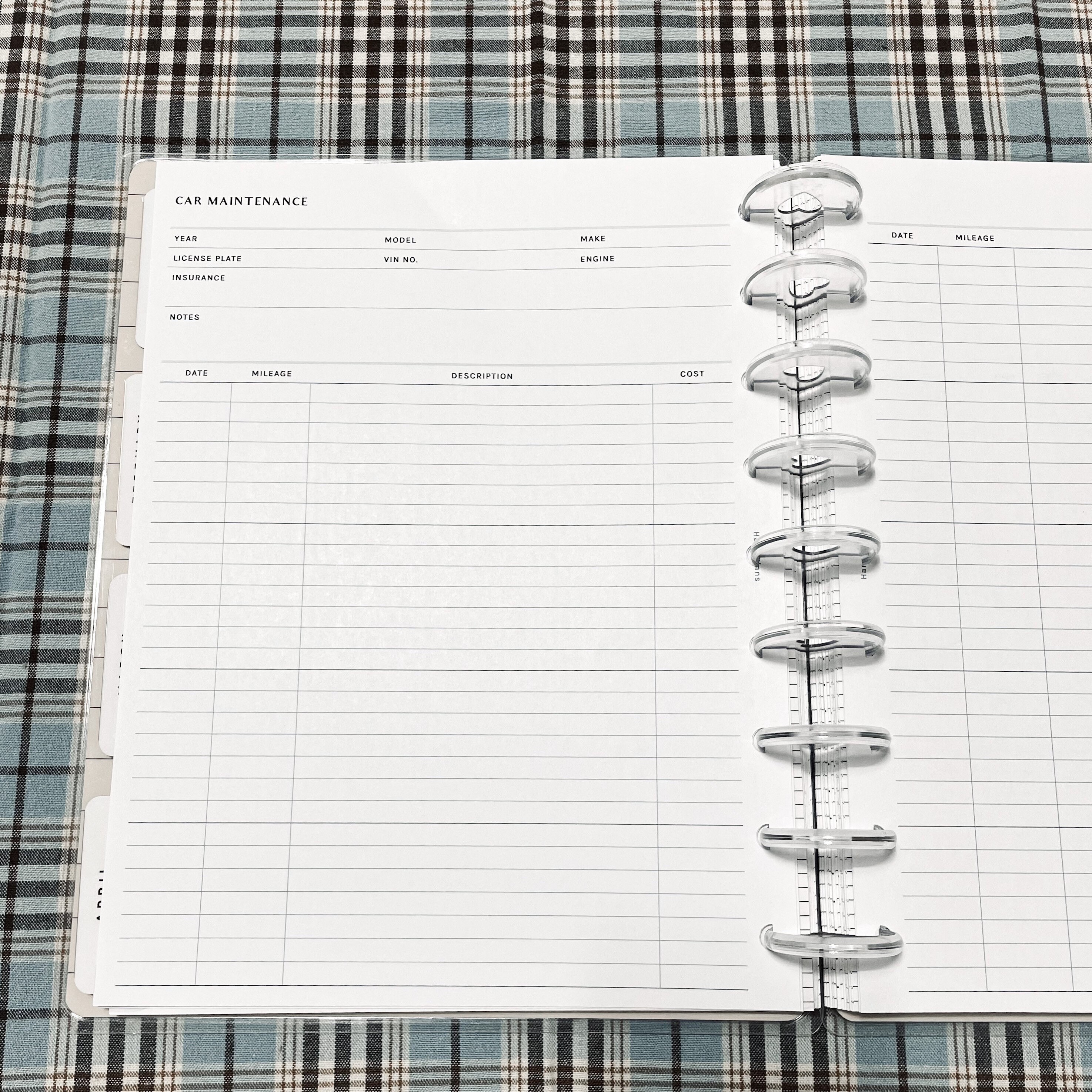 Car Maintenance | HP Classic Printable Happy Planner Inserts | Auto ...