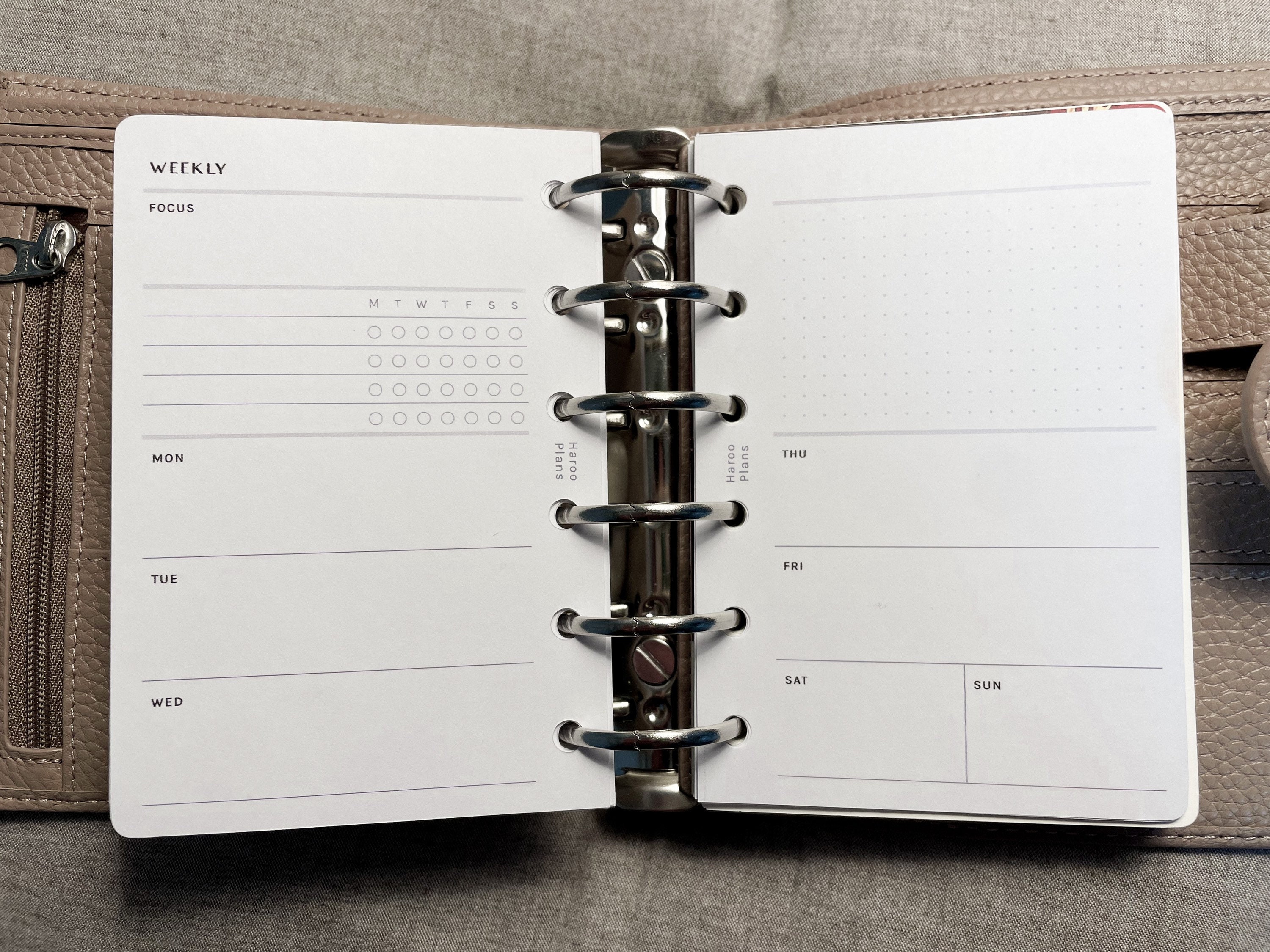 Simple Weekly Pocket Ring Printable Planner Inserts - Etsy