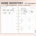 Home Inventory FC Compact Printable Planner Inserts - Etsy