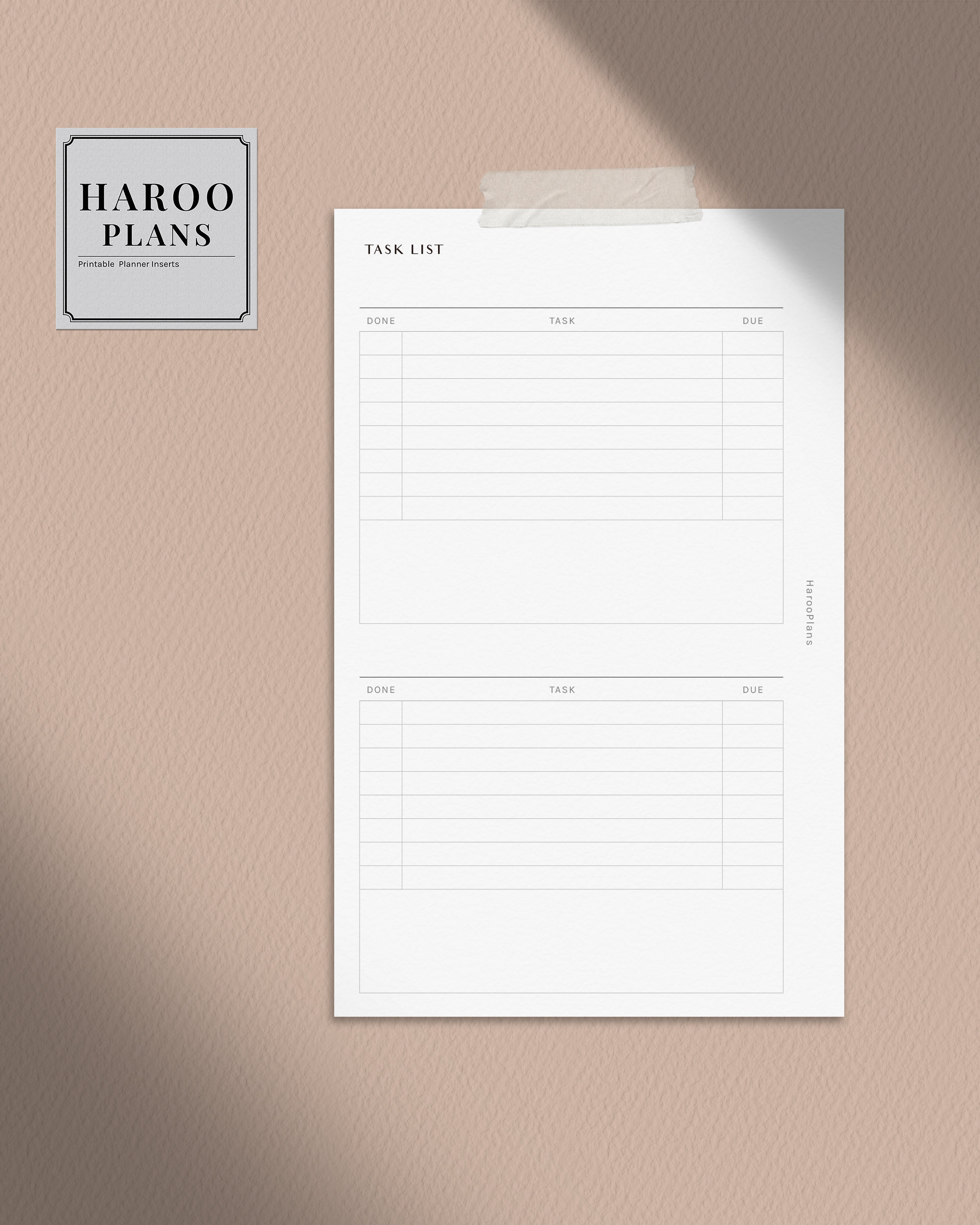 Task List FC Compact Printable Planner Inserts to Do List - Etsy