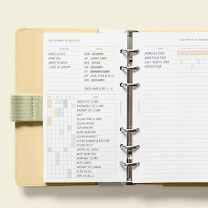 Cleaning Schedule | Personal Size Printable Planner Inserts ...