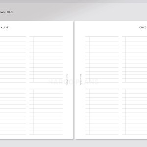 Checklist Sheet | A6 Printable Planner Inserts | to Do List Template ...