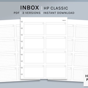 Inbox | HP Classic Printable Happy Planner Inserts | Blank Box to Do ...