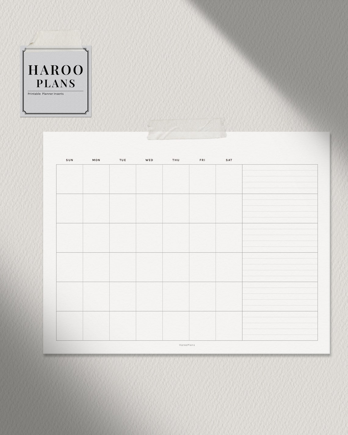 Undated Monthly Planner A4 US Letter Size Printable Planner | Etsy