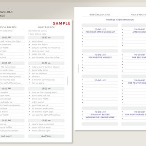 Daily Routine Planner Printable A5 Morning and Night Schedule Checklist ...
