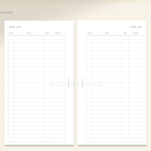 Task List | Personal Printable Planner Inserts | to Do List Template ...