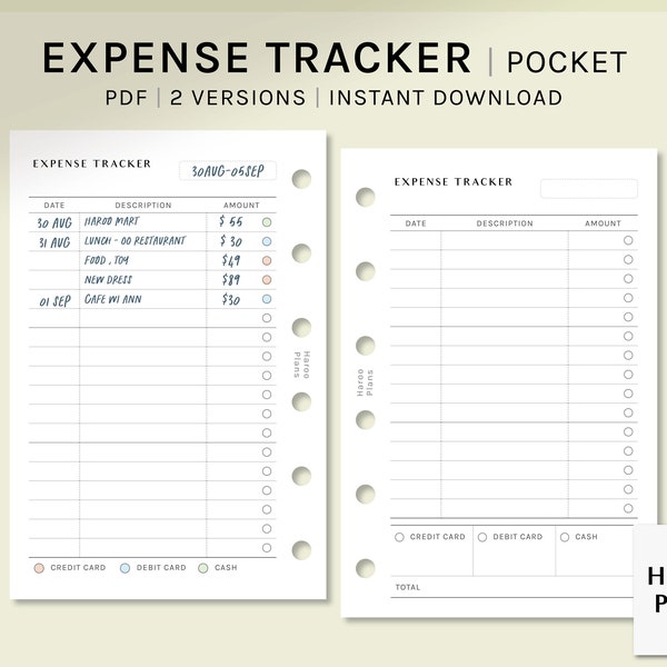 Expense Tracker Printable - Etsy