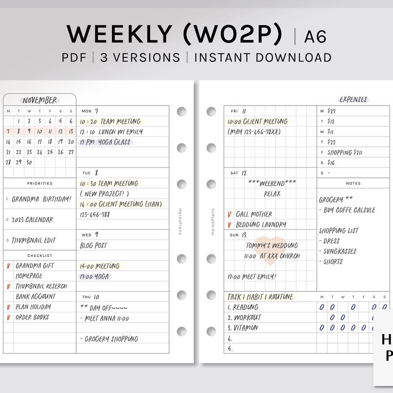 A6 Journal Paper Inserts - Etsy