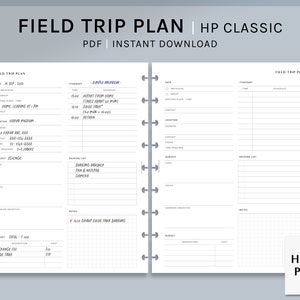 Field Trip Planning | HP Classic Printable Happy Planner Inserts ...