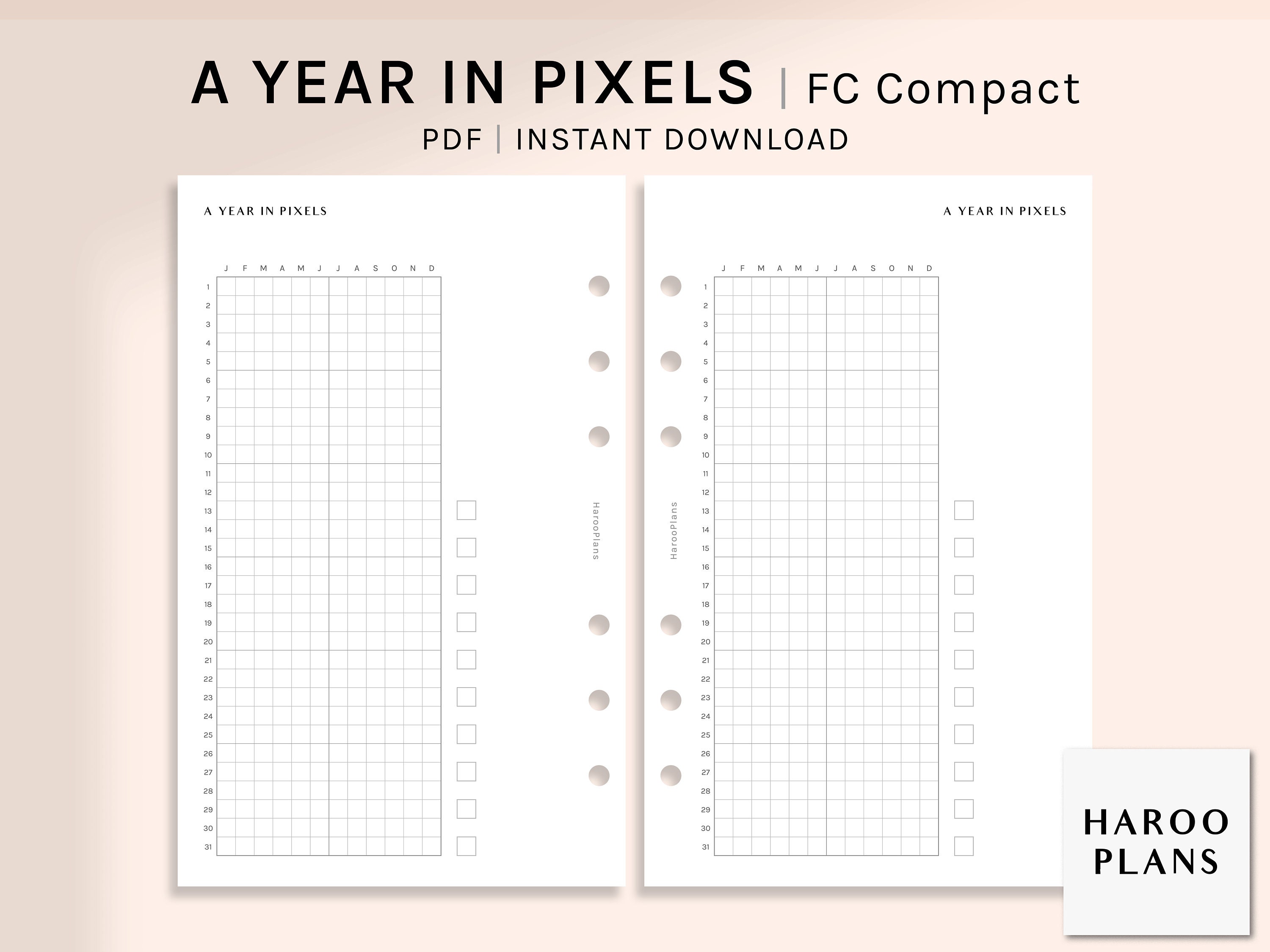 Prints PDF Printable Inserts Mood Tracker Monthly Yearly Mood Chart ...