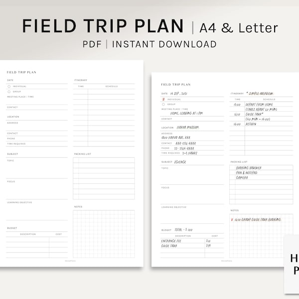 Trip Sheet - Etsy