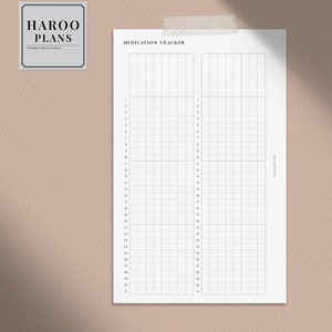 Medication List & Tracker Sheet | FC Compact Printable Planner Inserts | Medicine Pill ...