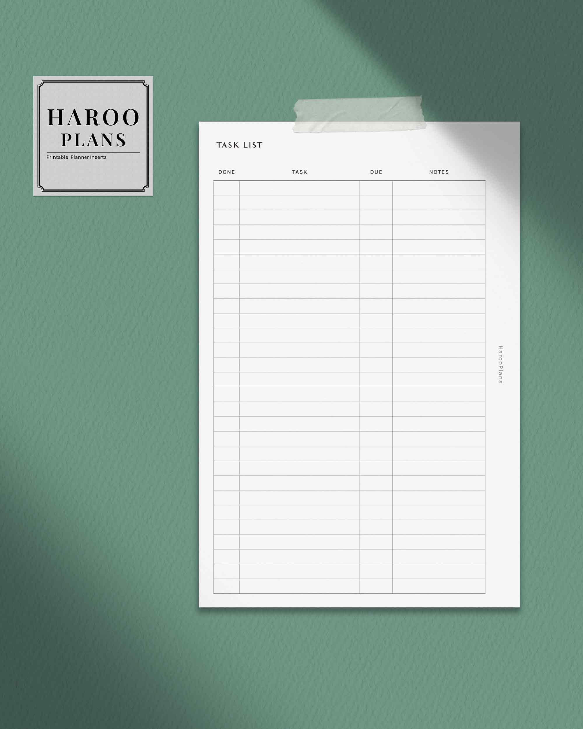 Task List HP Mini Printable Happy Planner Inserts to Do - Etsy