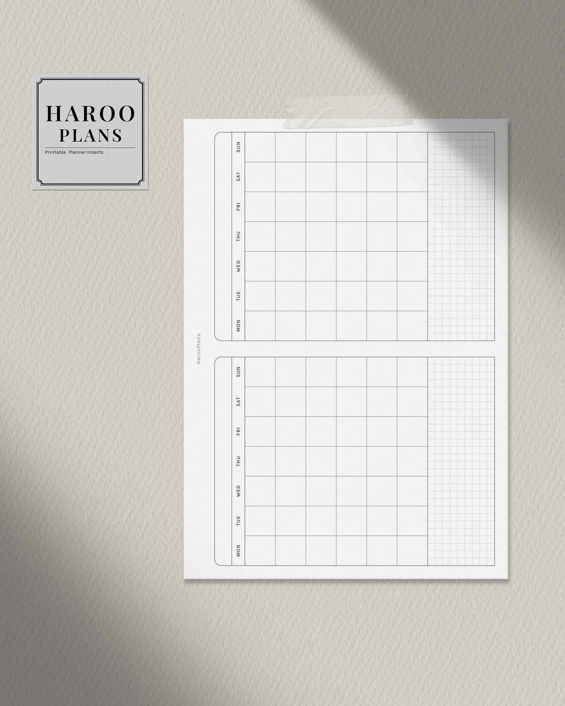 2 Month Calendar A5 Printable Planner Inserts Two Months - Etsy