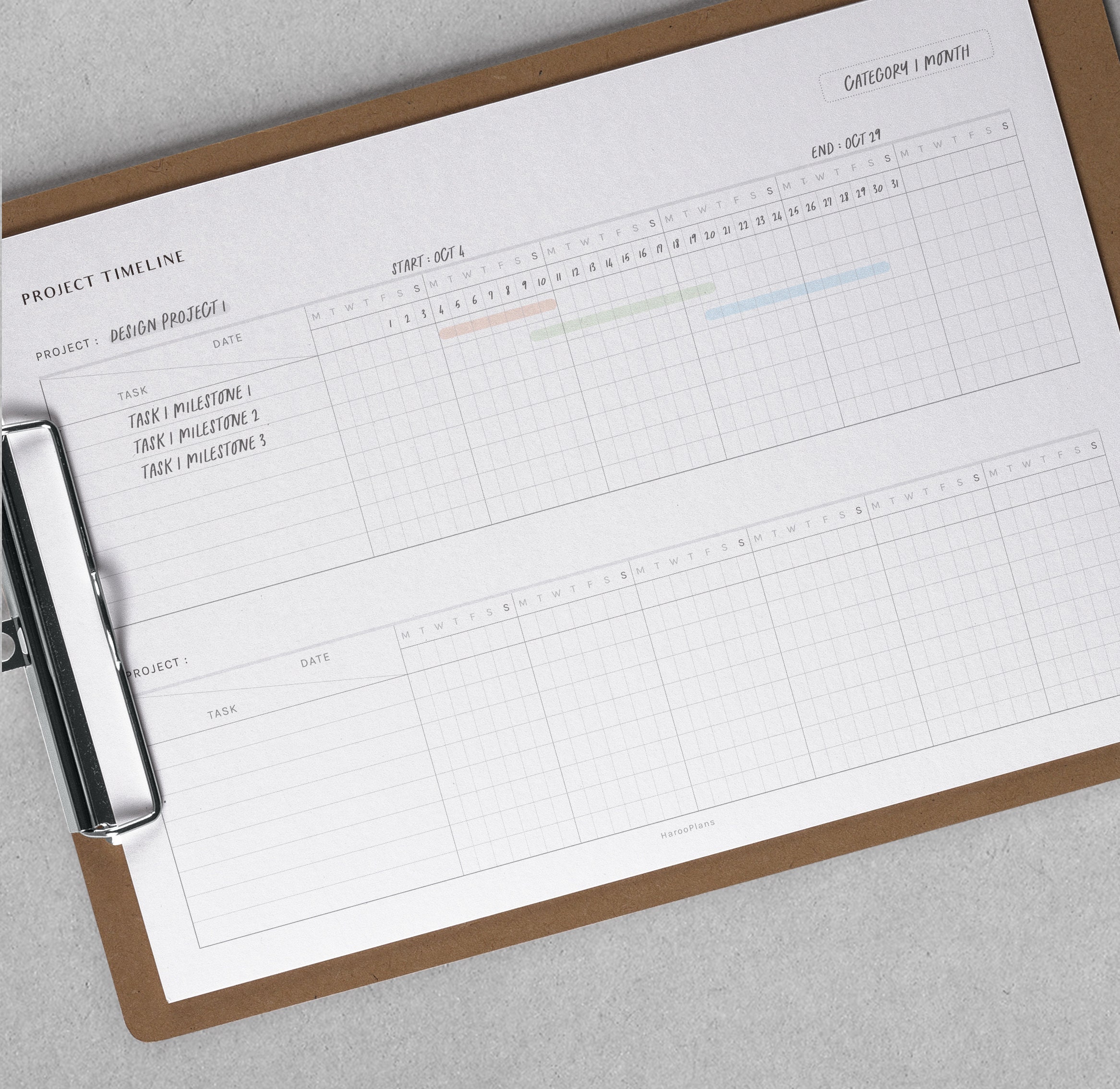 Project Timeline Sheet A4 US Letter Printable Planner | Etsy UK