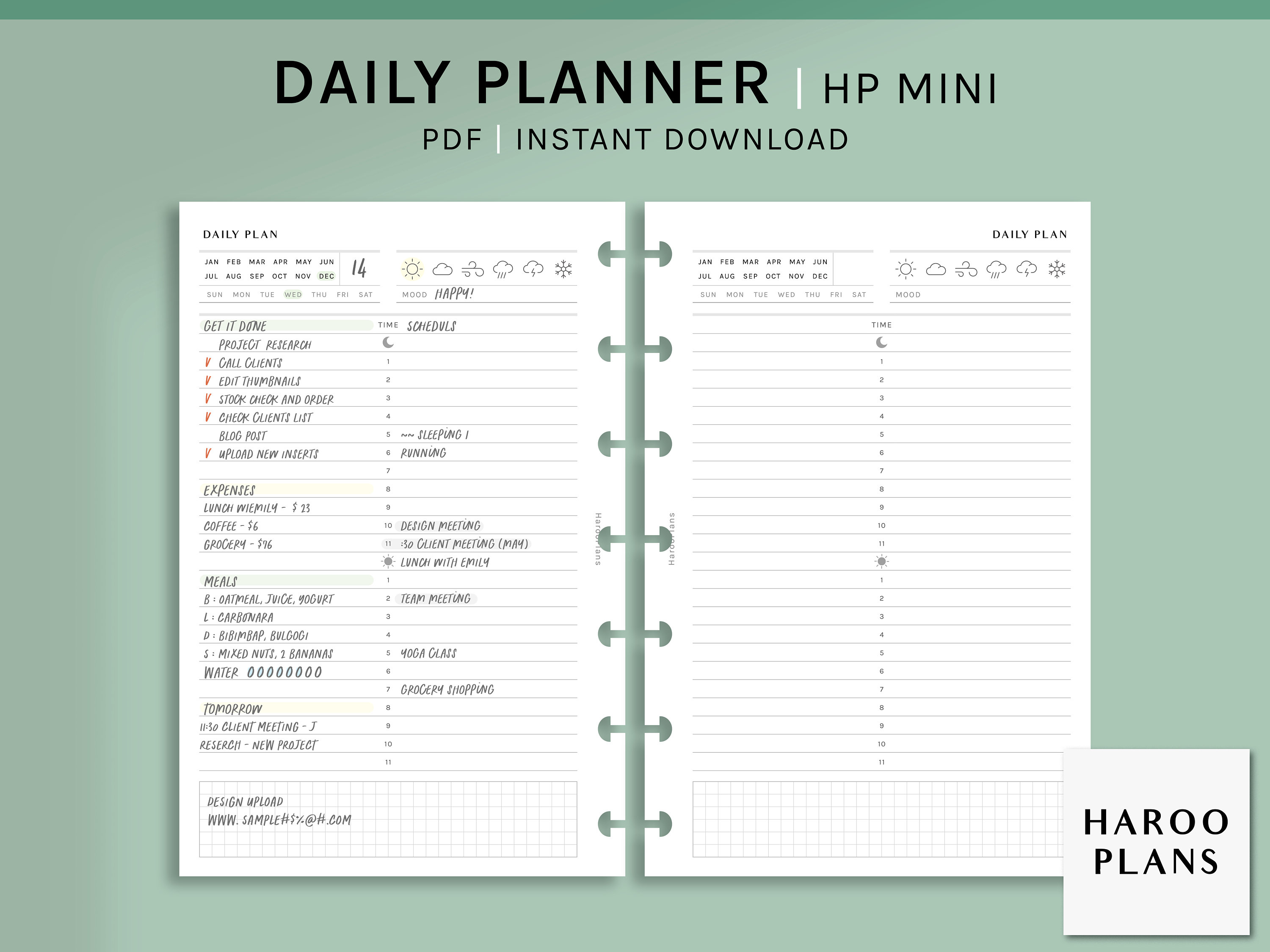 Calendars & Planners Mini HP Schedule Planner Paper & Party Supplies ...