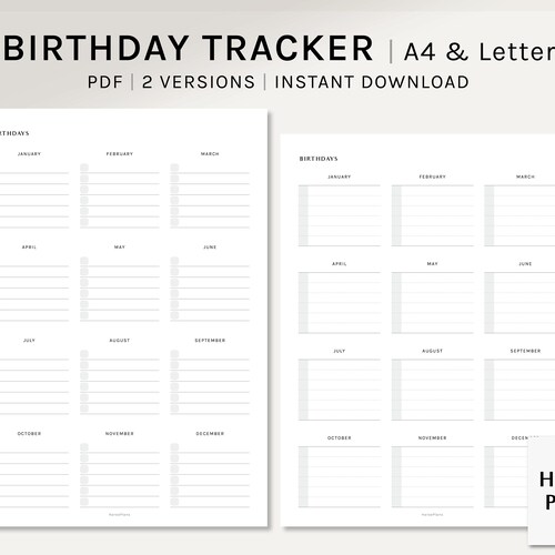 Gift Giving List A4 US Letter Printable Planner Inserts - Etsy