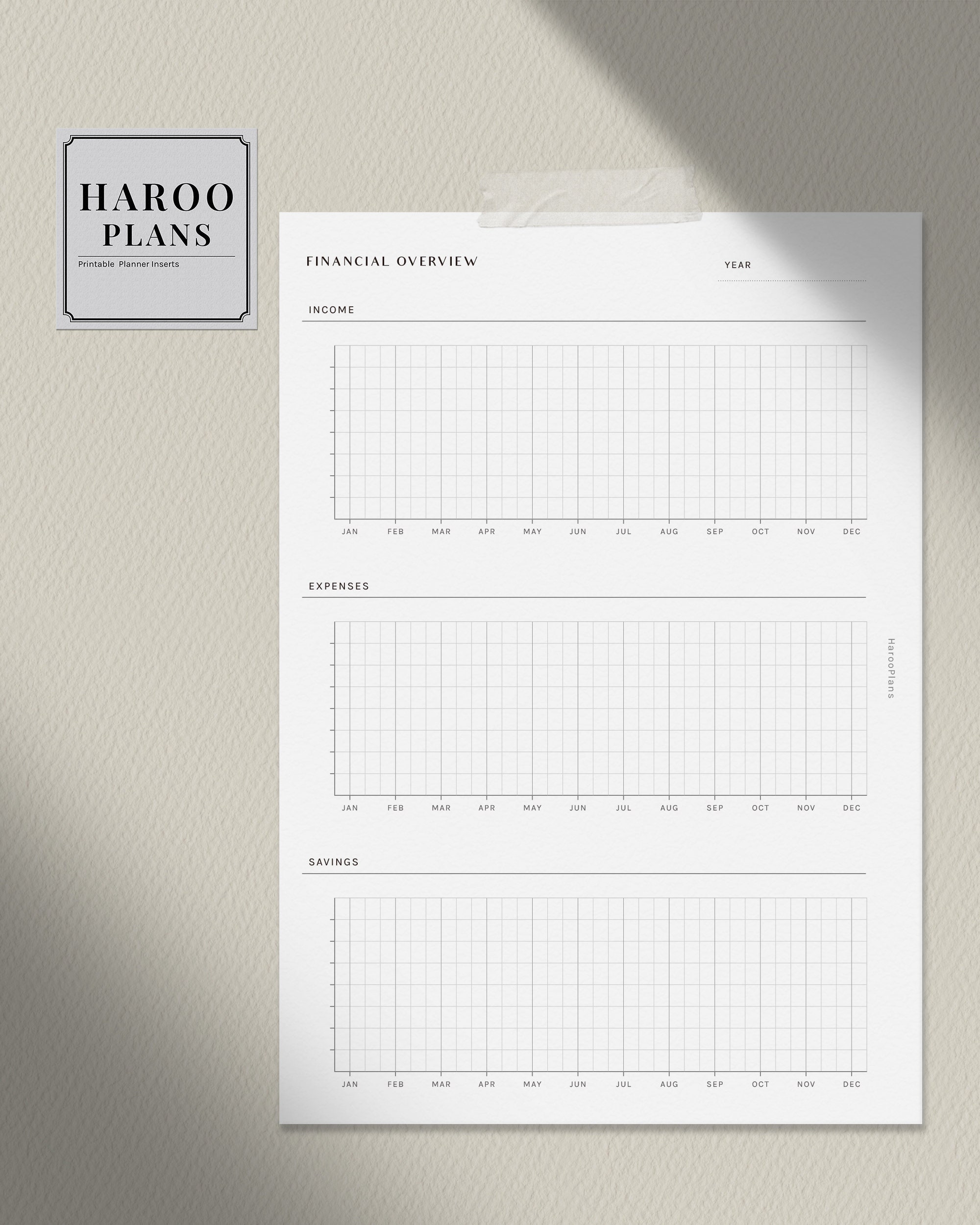 Financial Overview Chart A5 Printable Planner Inserts - Etsy