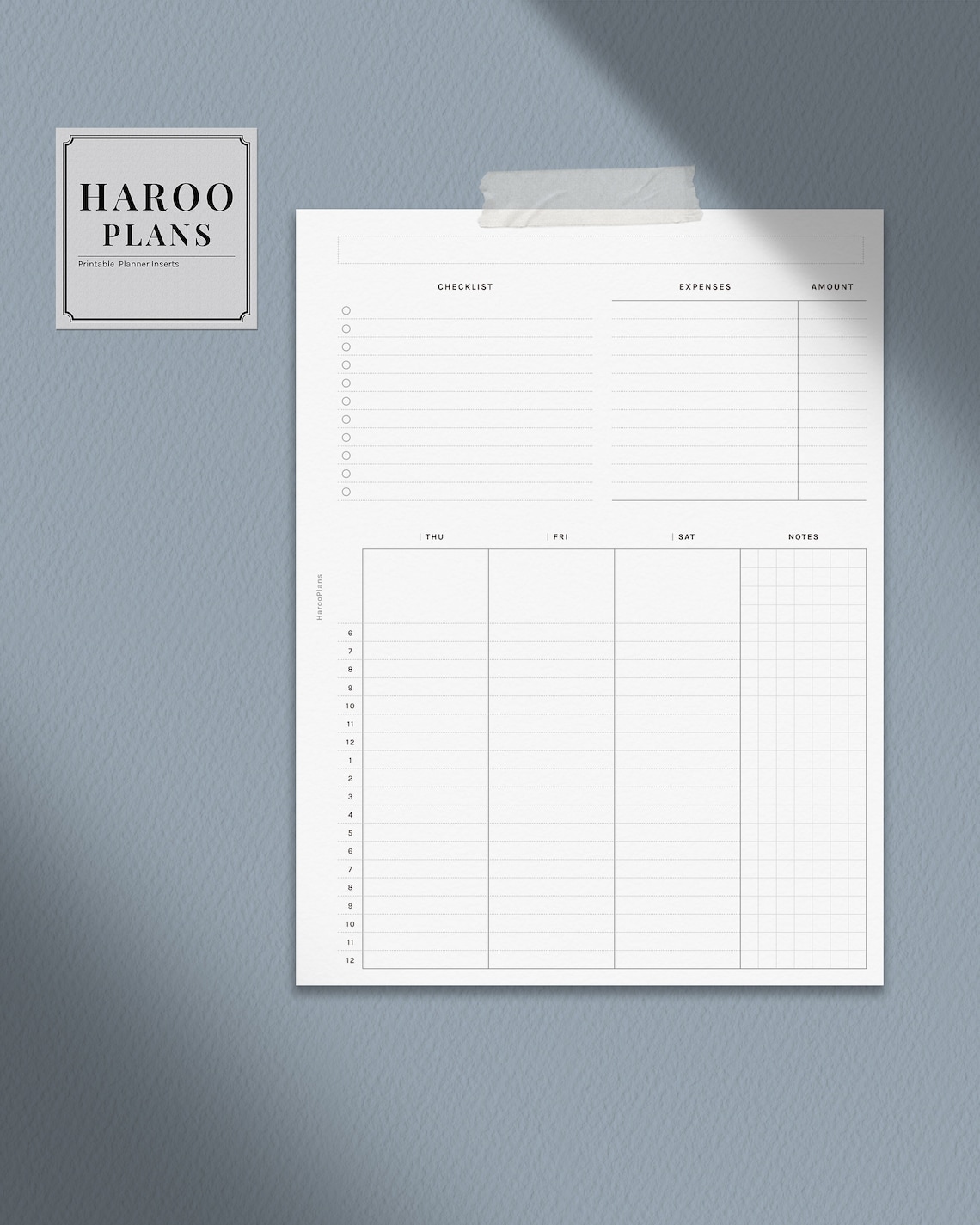 Week at a Glance HP Classic Printable Happy Planner Inserts | Etsy