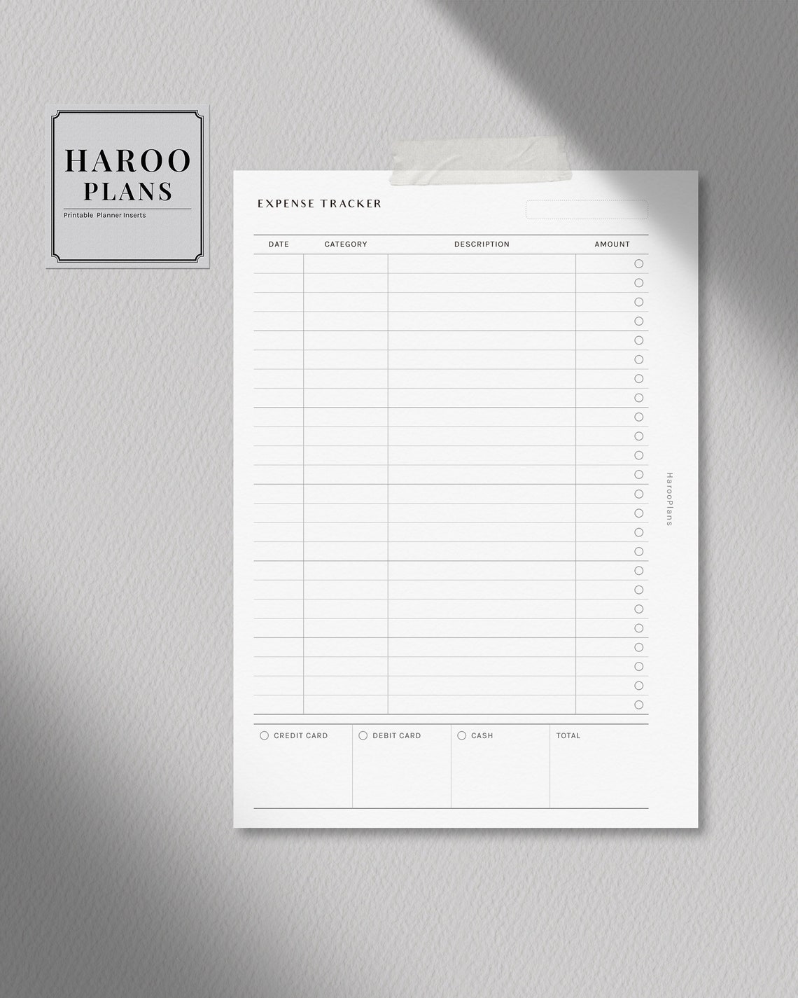 Expense Tracker Personal Wide Printable Inserts Spending - Etsy