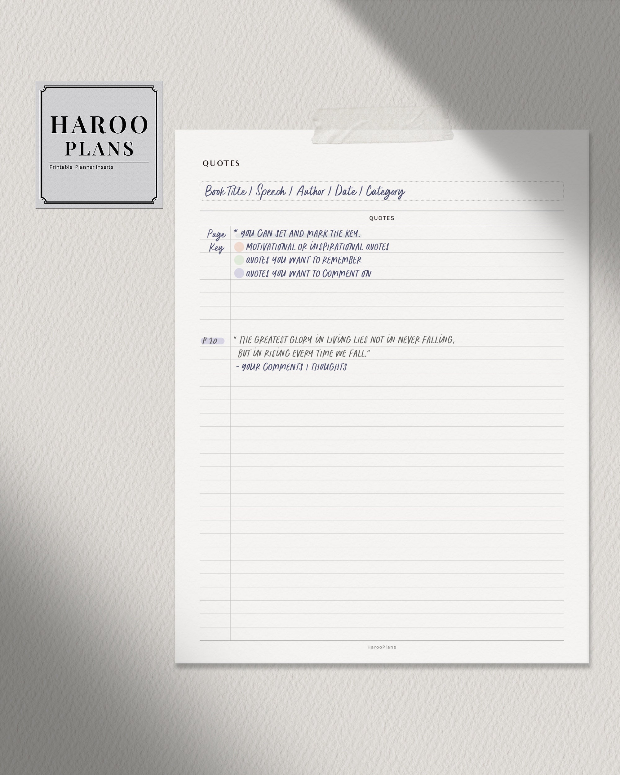 Quotes Journal A4 US Letter Printable Planner Inserts - Etsy