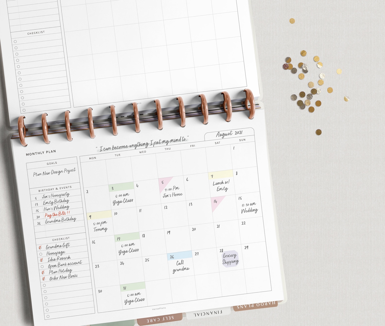 Monthly Planner A4 US Letter Printable Inserts MO1P - Etsy