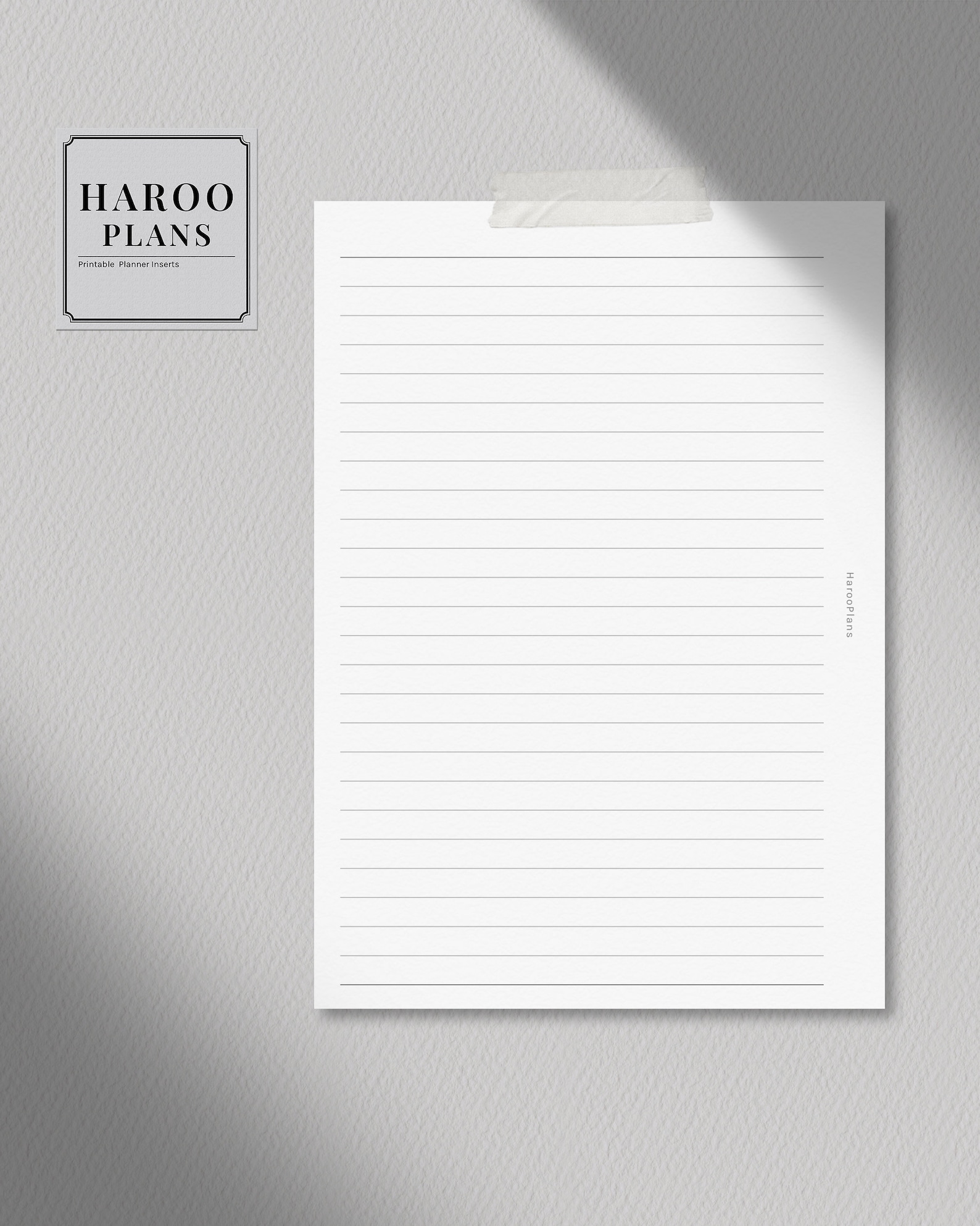 Basic Notes Paper Set | Personal Wide | Printable Planner Inserts | PW ...
