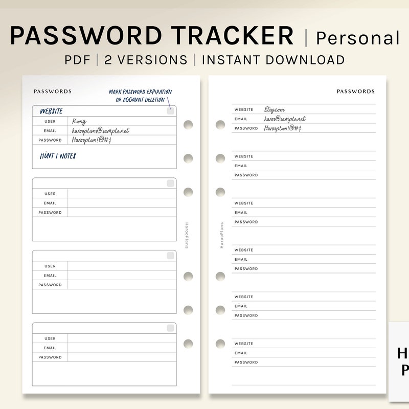 Password Printable - Etsy