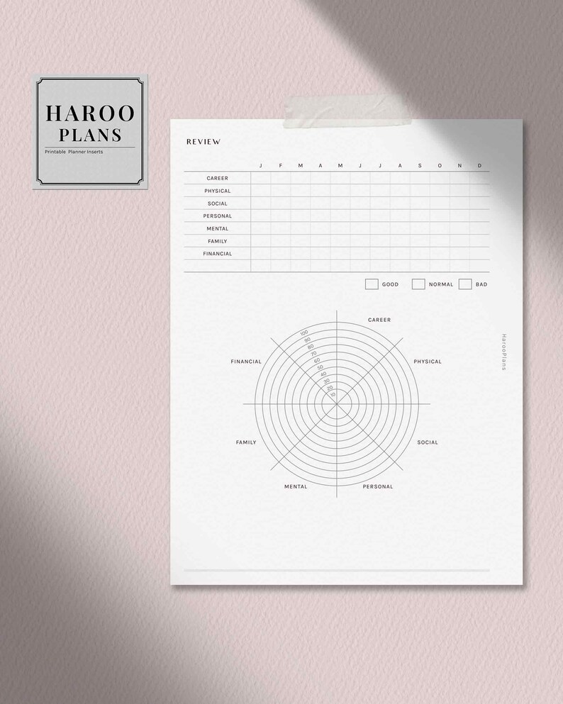 Goal Planner B6 Rings Printable Inserts Life Goal Setting - Etsy