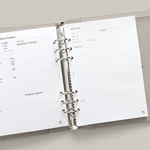 Recipe Sheet | A5 Printable Planner Inserts | Blank Cook Book Template ...