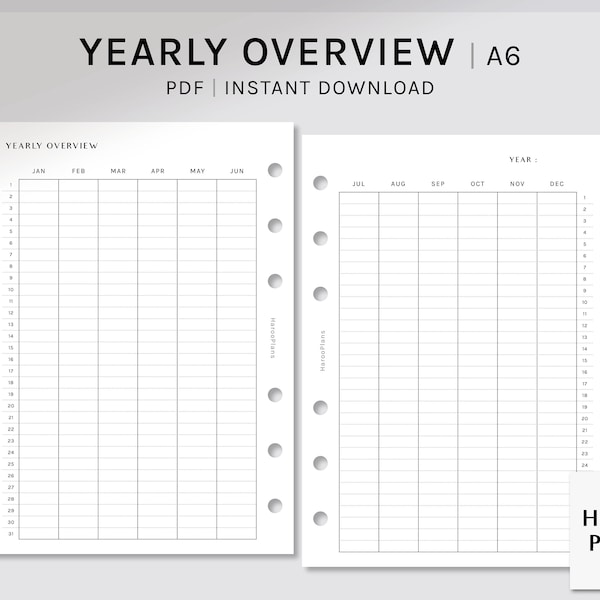 Year at a Glance - Etsy