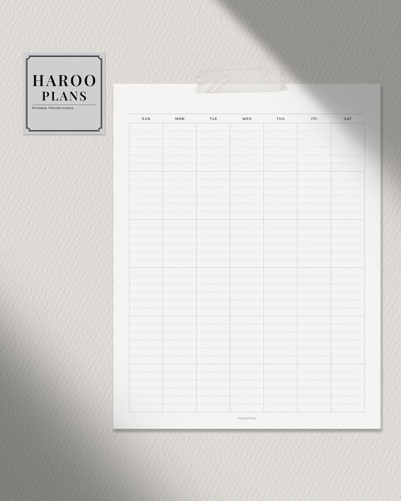 Undated Monthly Calendar A4 US Letter Printable Planner - Etsy