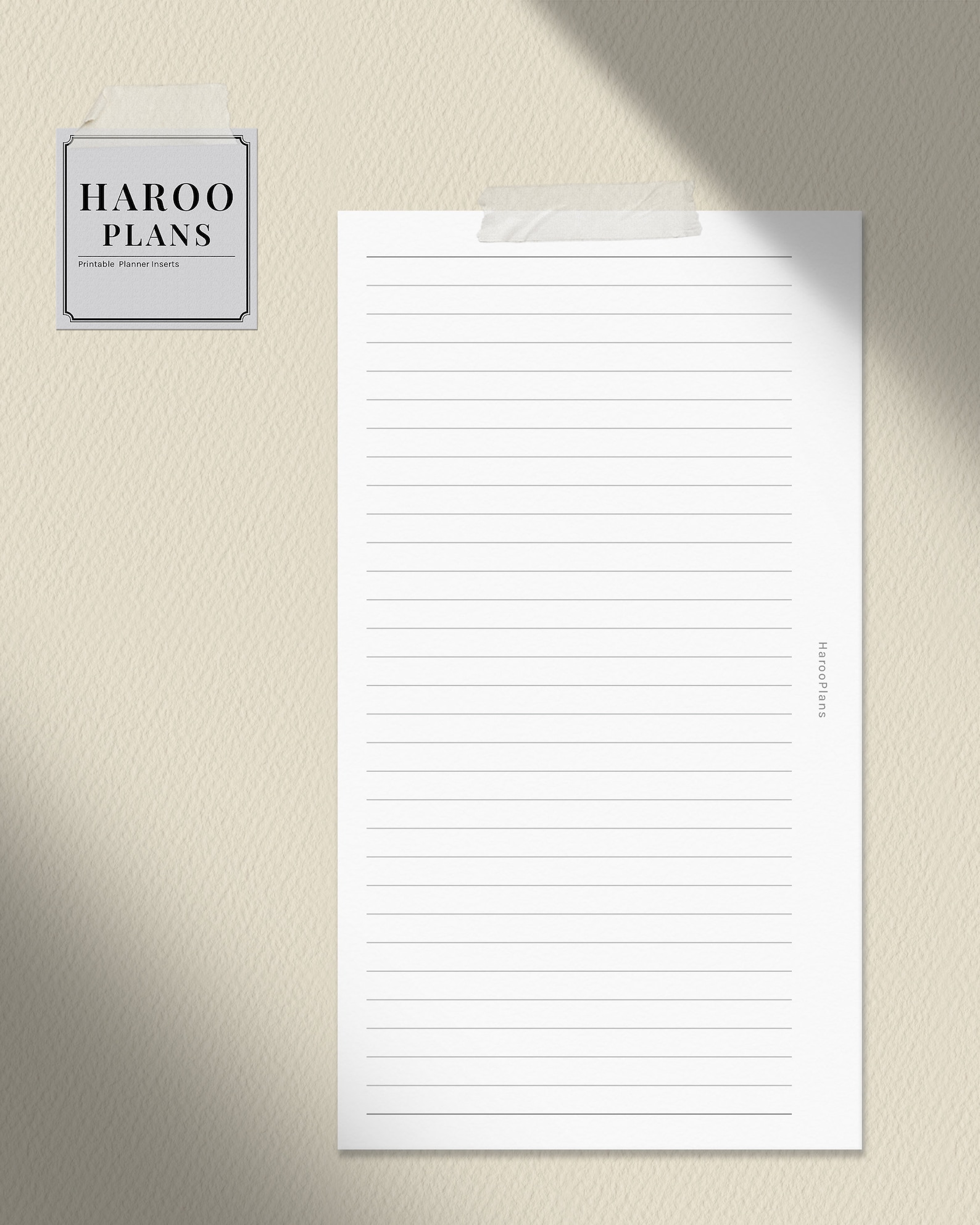 Classic Notes Paper Set Printable | Personal | Planner Inserts | Study ...