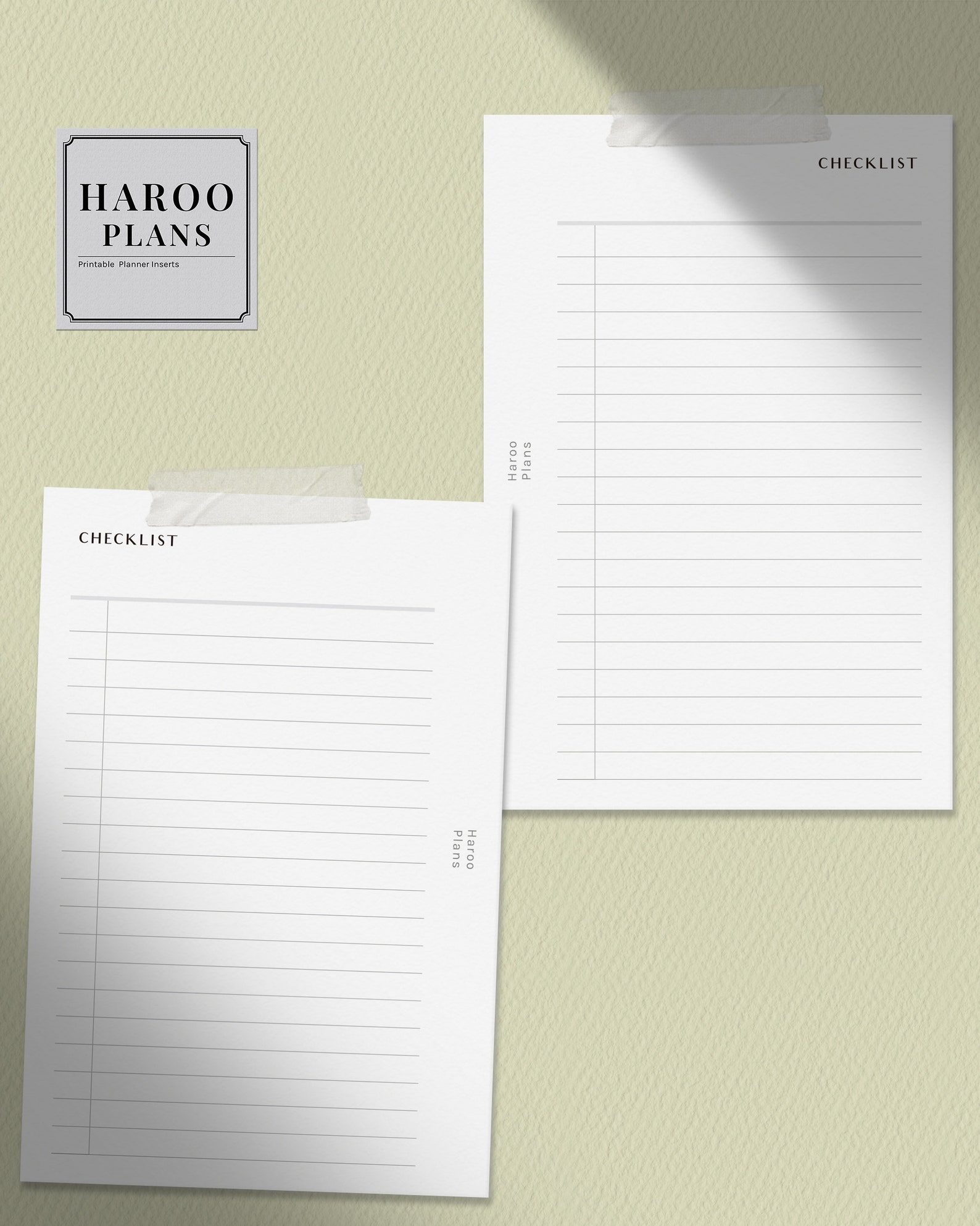 Checklist Sheet Pocket Size Printable Planner Inserts - Etsy