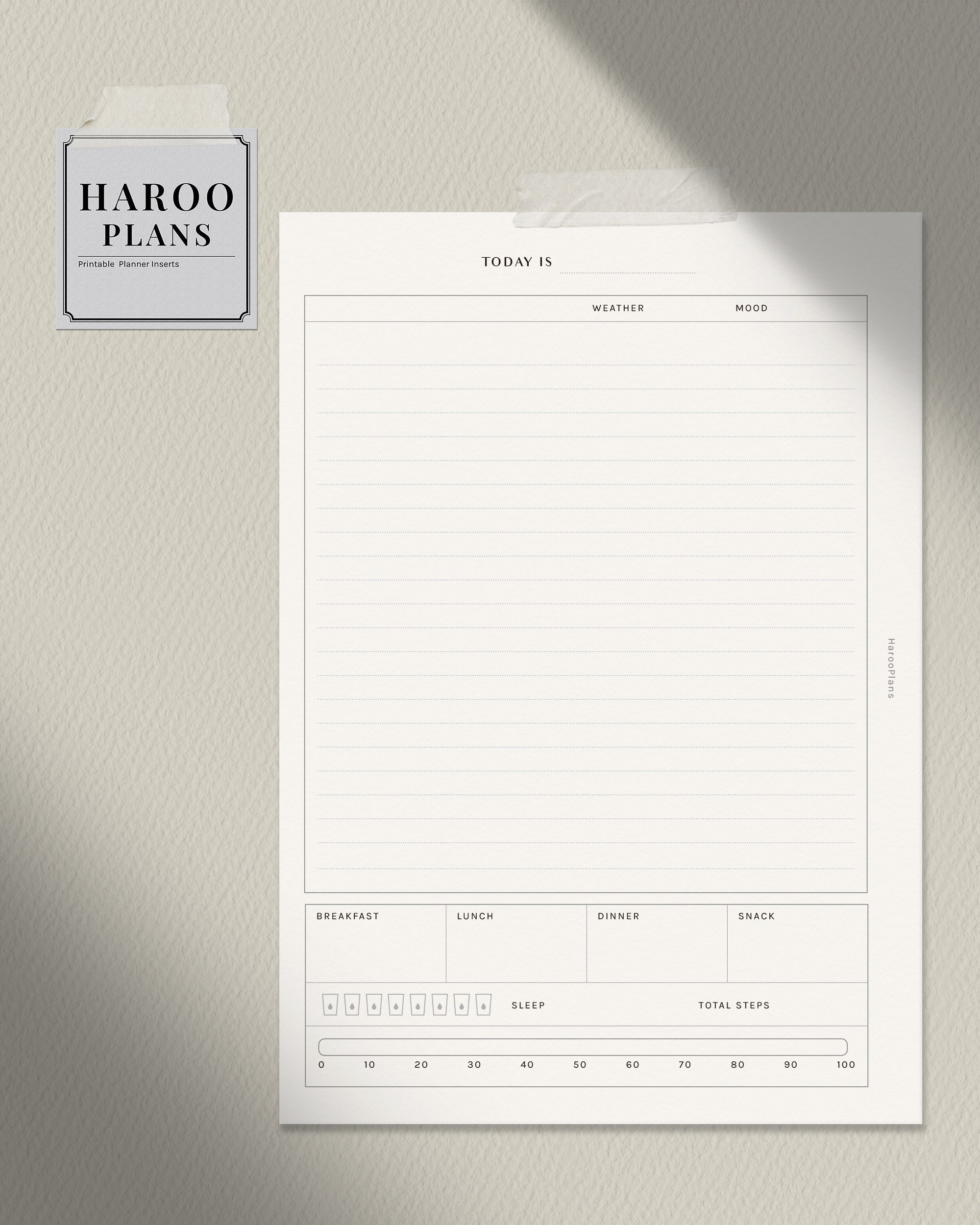 Daily Diary A5 Printable Planner Inserts Idea Notes - Etsy