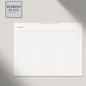 Monthly Tracker | A4, US Letter Printable Planner Inserts | Habit Bills ...